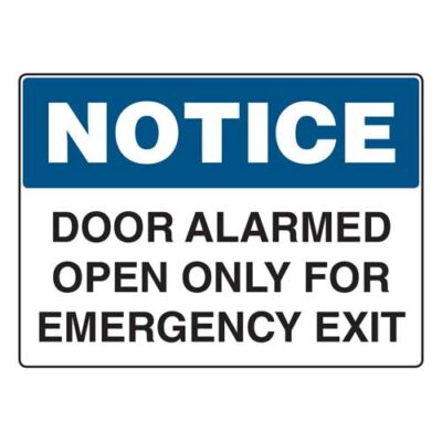 Door Alarmed Open Only For Emergency Exit | Highway 1