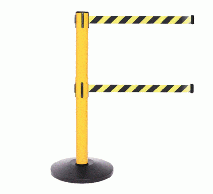 Dual Retractable Belt Barrier | Highway 1